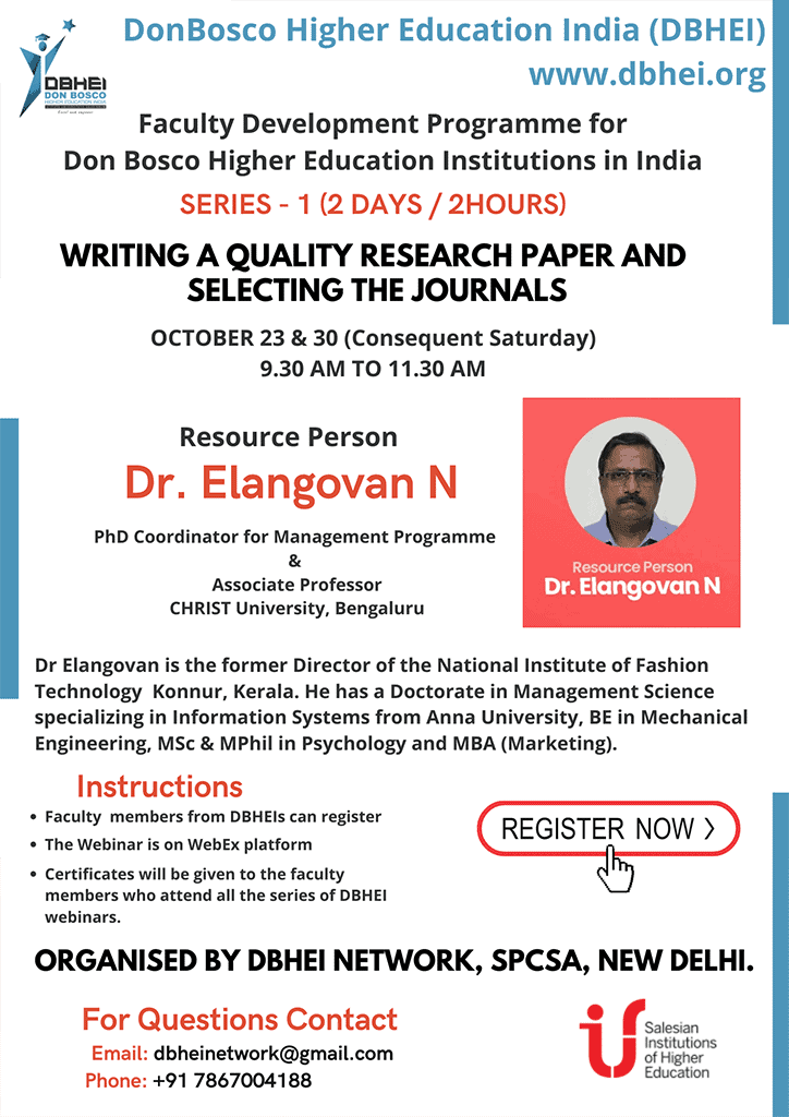 Development Programme: Writing a quality research paper and selecting ...